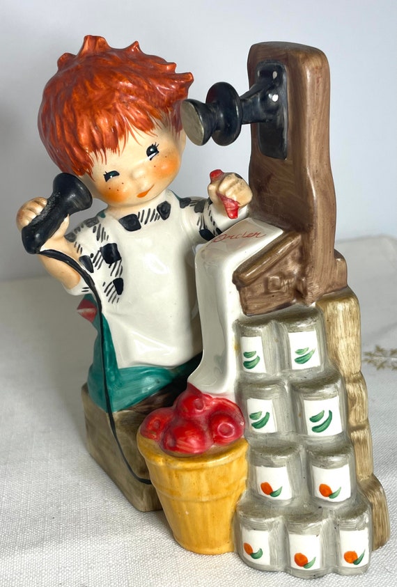 Charlot by Goebel SUPER SERVICE Grocer Red Head Figurine - Etsy