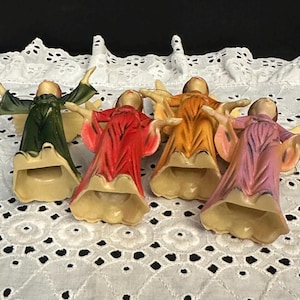 Lot of 4 Unbranded 4 Hard Plastic ANGEL Ornaments Vintage RARE - Etsy