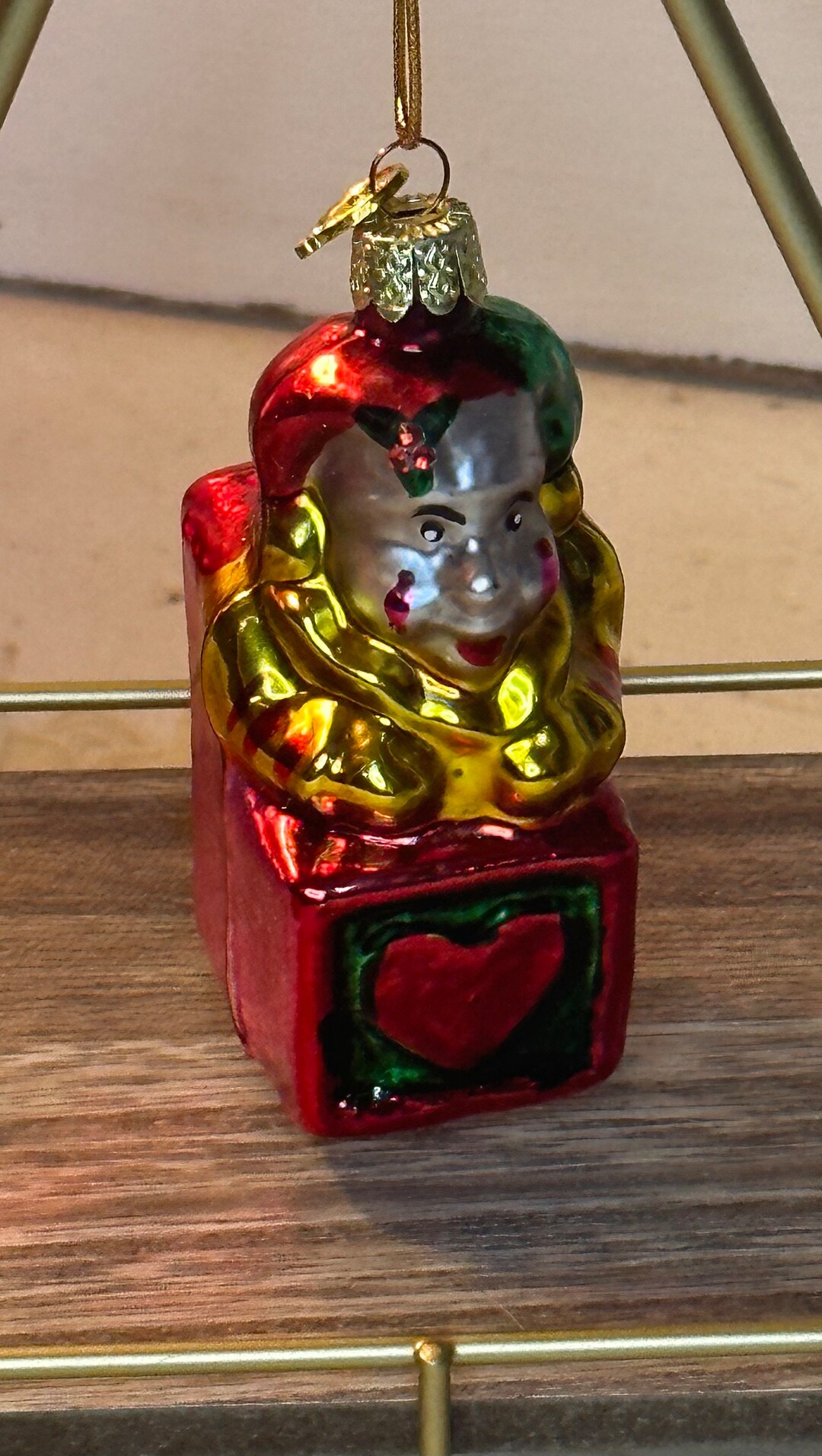 Vintage Clown Court Jester Blown Glass Christmas Ornament KSA Kurt ...