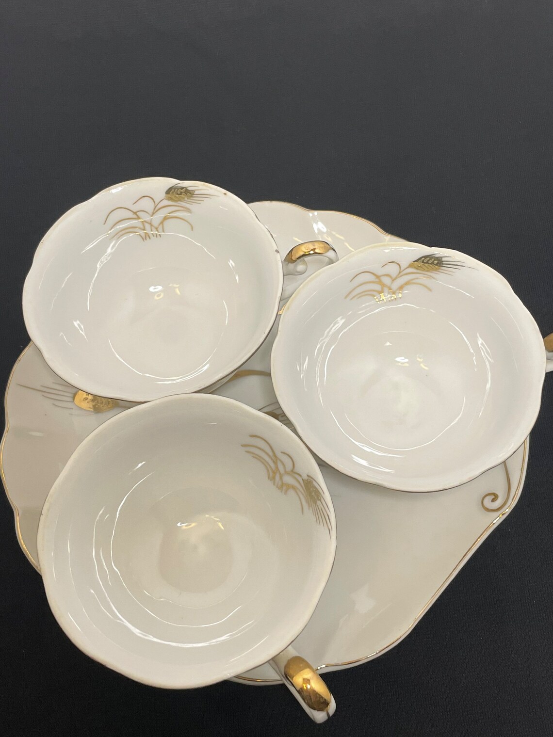 Lefton China Hand Painted Shell Shaped Sandwich Plate and Tea - Etsy