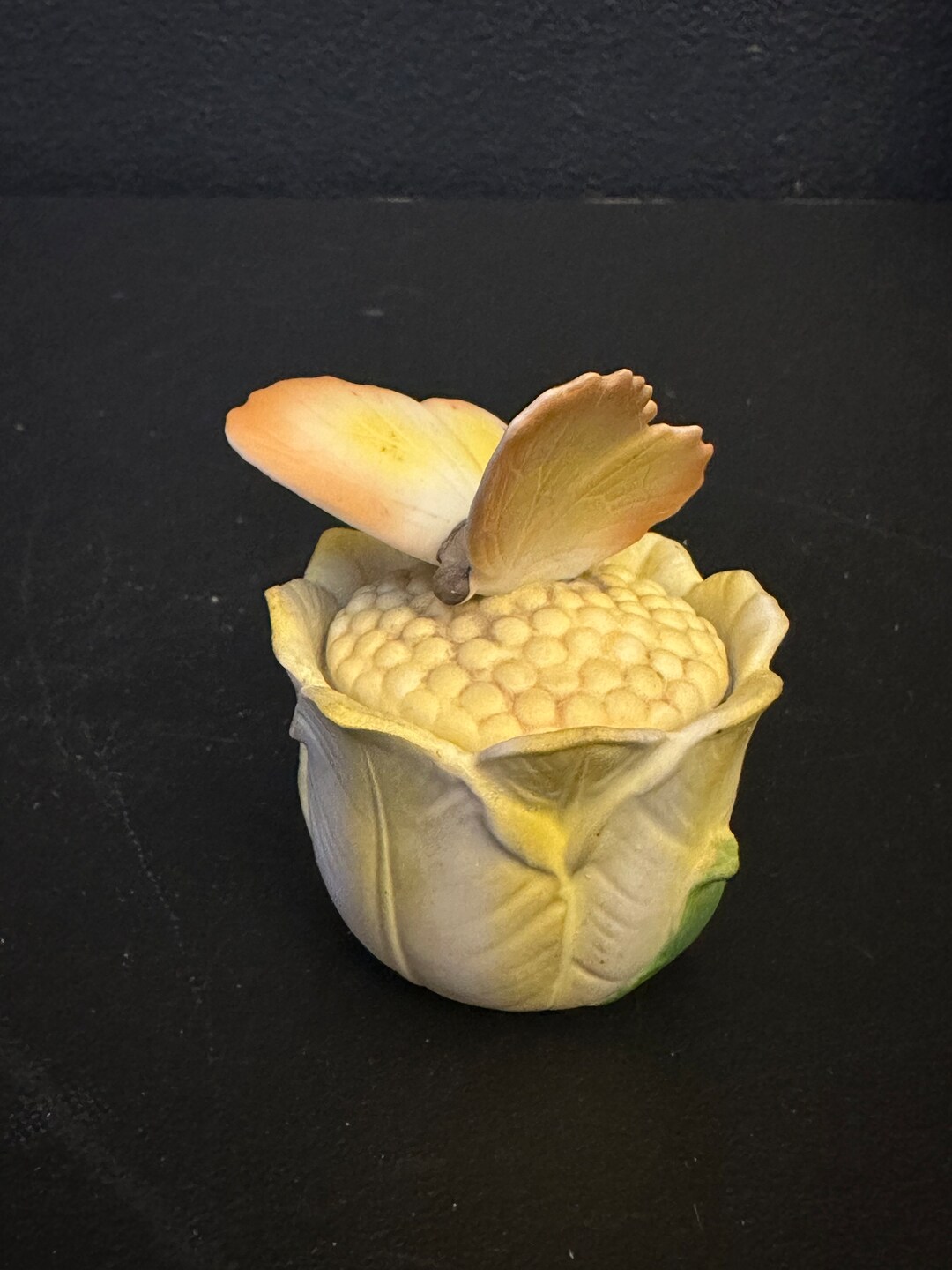 Vintage Lefton Flower Trinket Box With Butterfly Yellow - Etsy