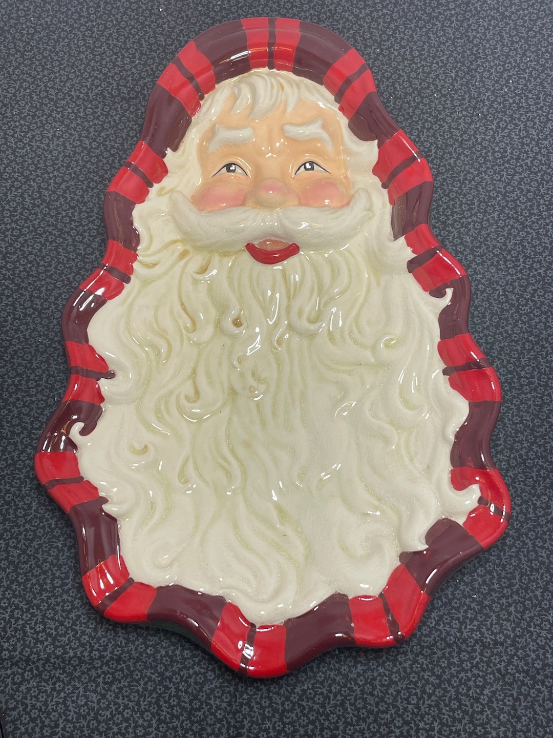 Hallmark Santa Claus Christmas Candy Dish Tray Cookie Cheese Plate - Etsy