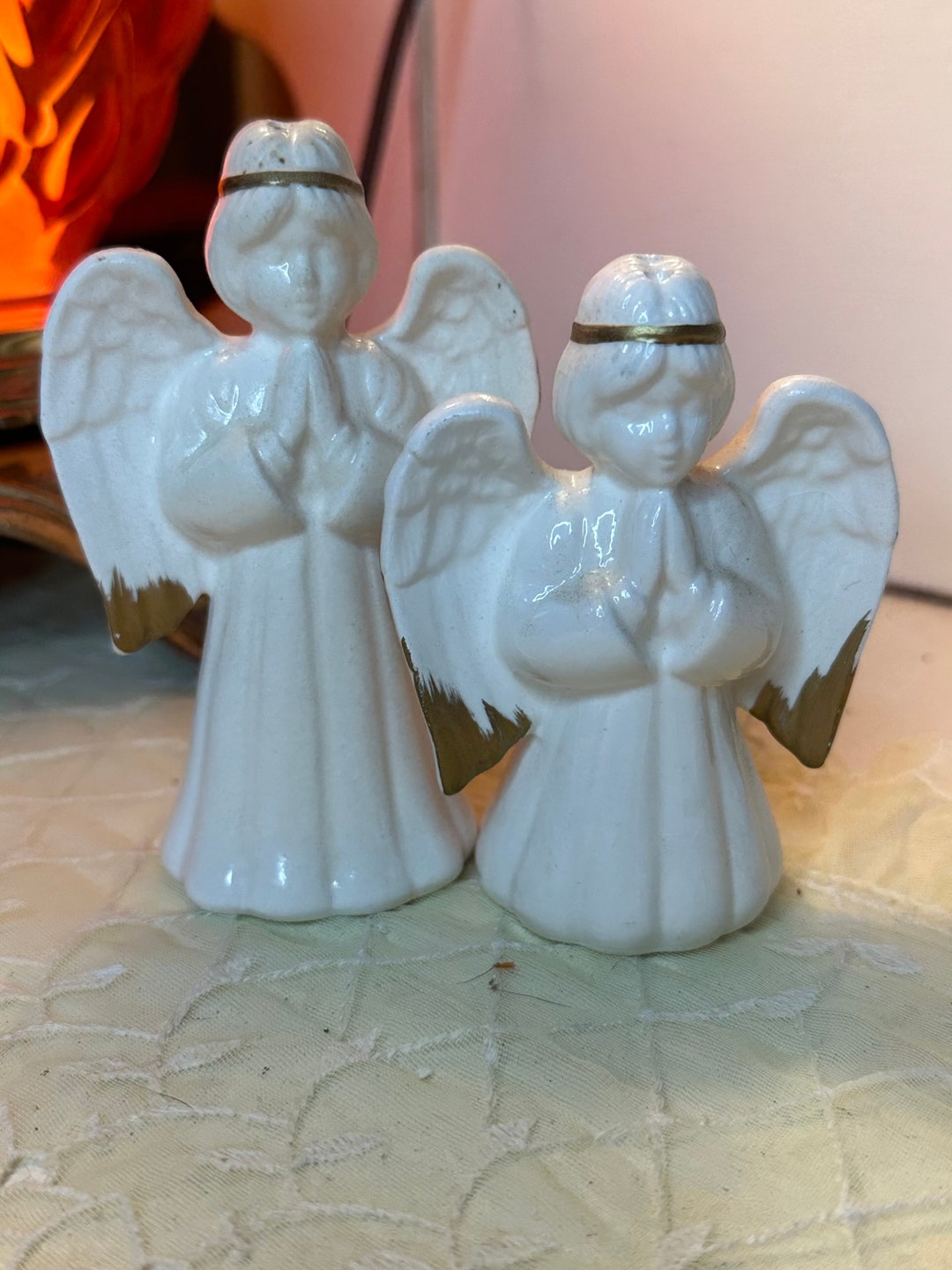 Vintage JSNY Praying Angel Salt Pepper Shakers Ceramic - Etsy