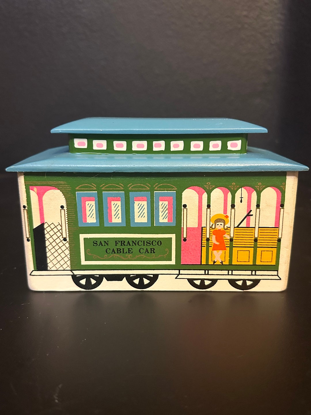 Vintage 1968 R Dakin & Co San Francisco Cable Car Wind up Music Box ...