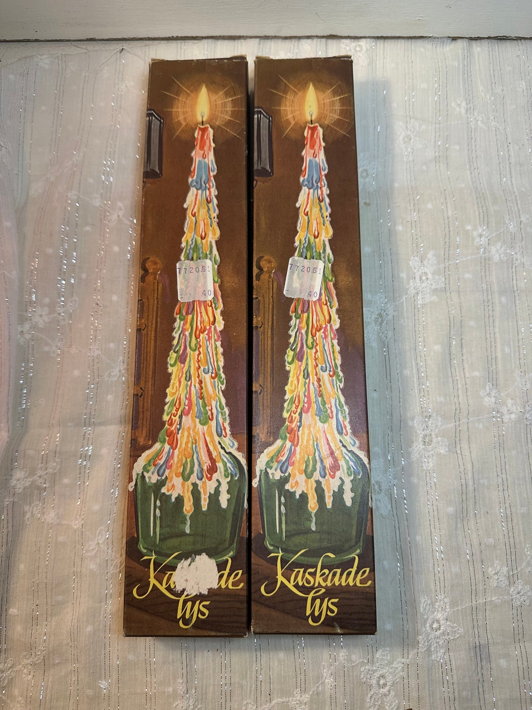 Vintage Danish Drip Candles Set of Four 12 Inch Height Kaskade Lys - Etsy