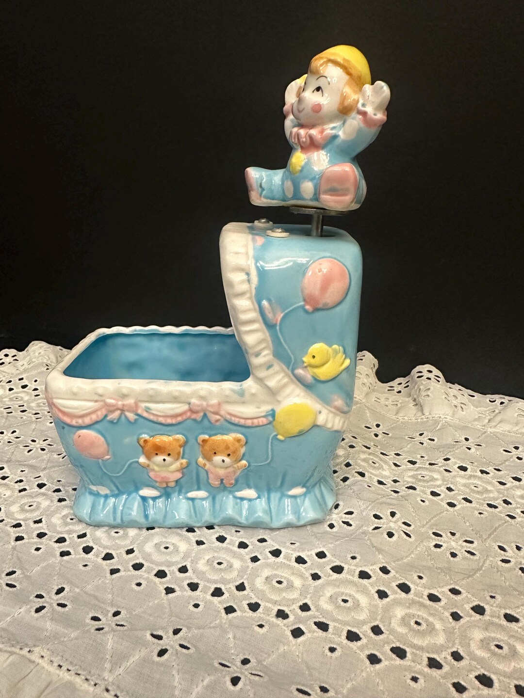 Vintage Rubens Original LA Nursery Music Box Planter - Etsy