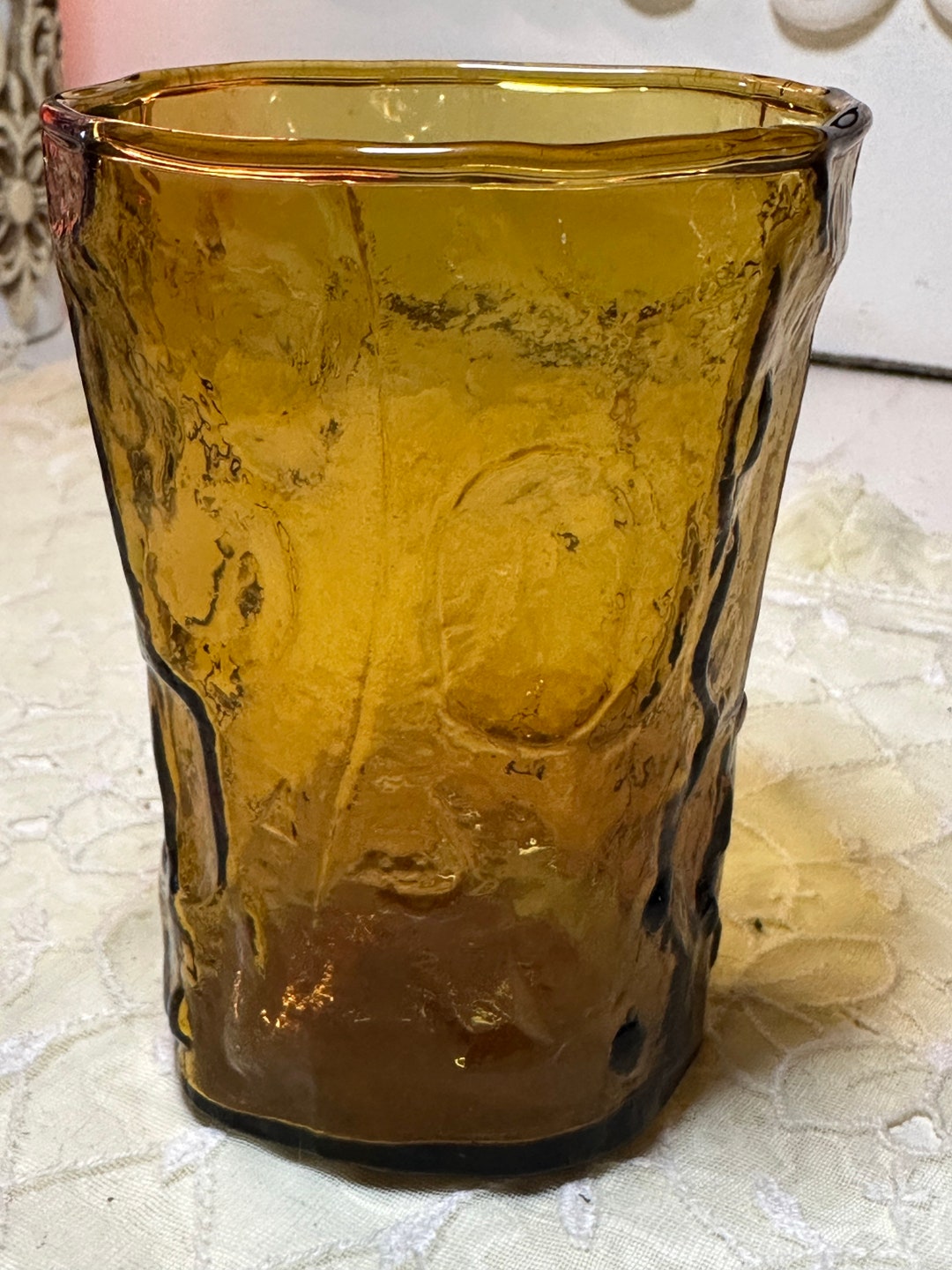 Vintage Driftwood Amber by SENECA Juice Glass - Etsy