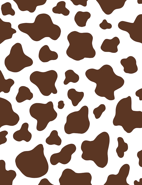 Brown Cow Print Animal Themed Png and Svg Instant Download - Etsy