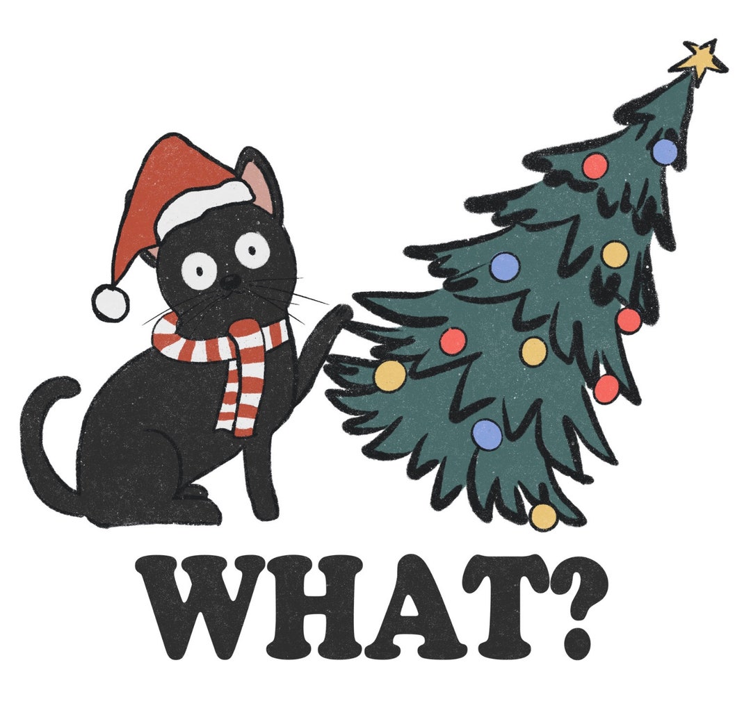 Funny Cat Knocking Over Christmas Tree Christmas Themed Png Instant ... Funny Cat Knocking Over Christmas Tree Christmas Themed Png Instant ...