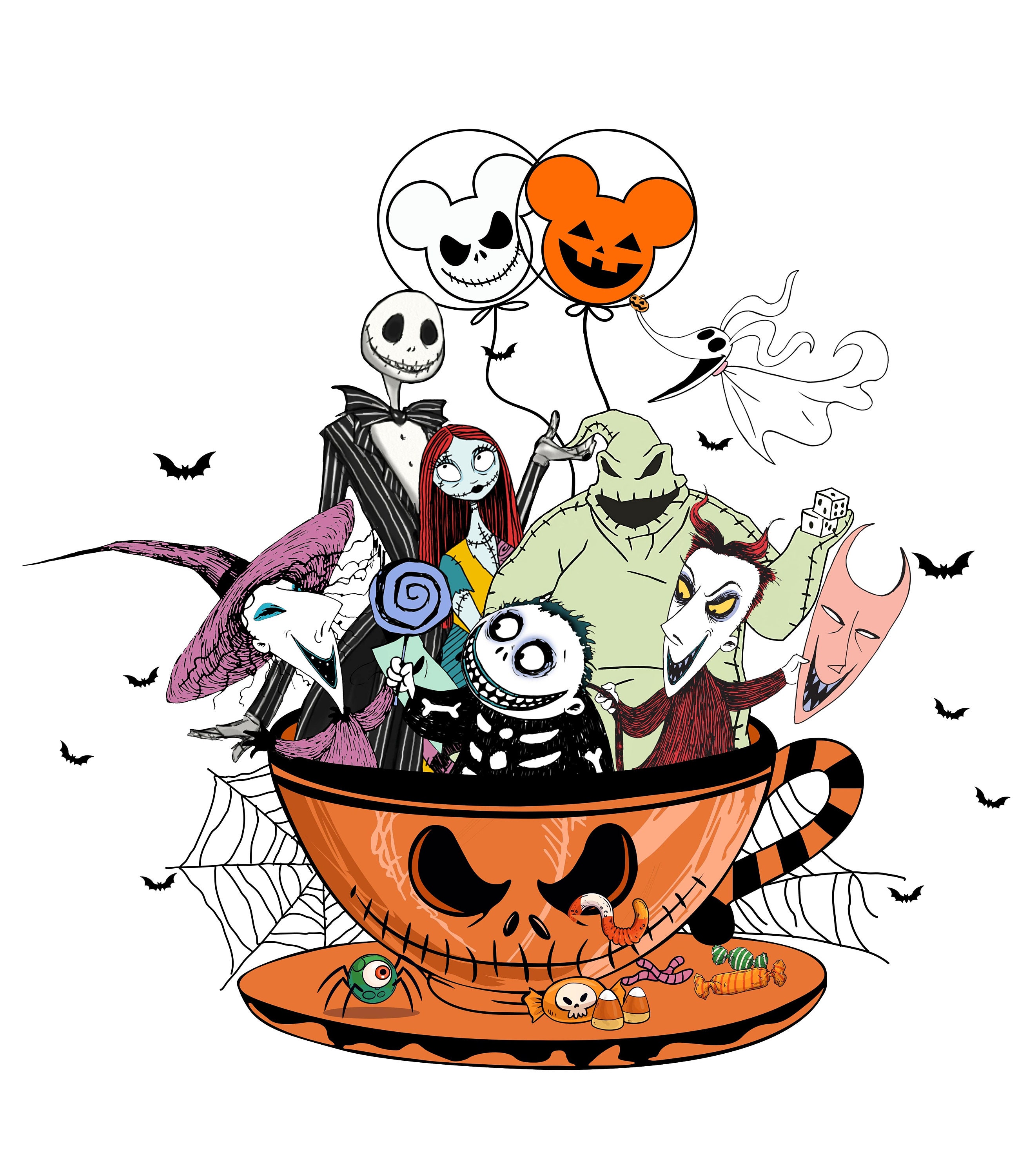 Nightmare Characters Halloween Themed Png Instant Download - Etsy