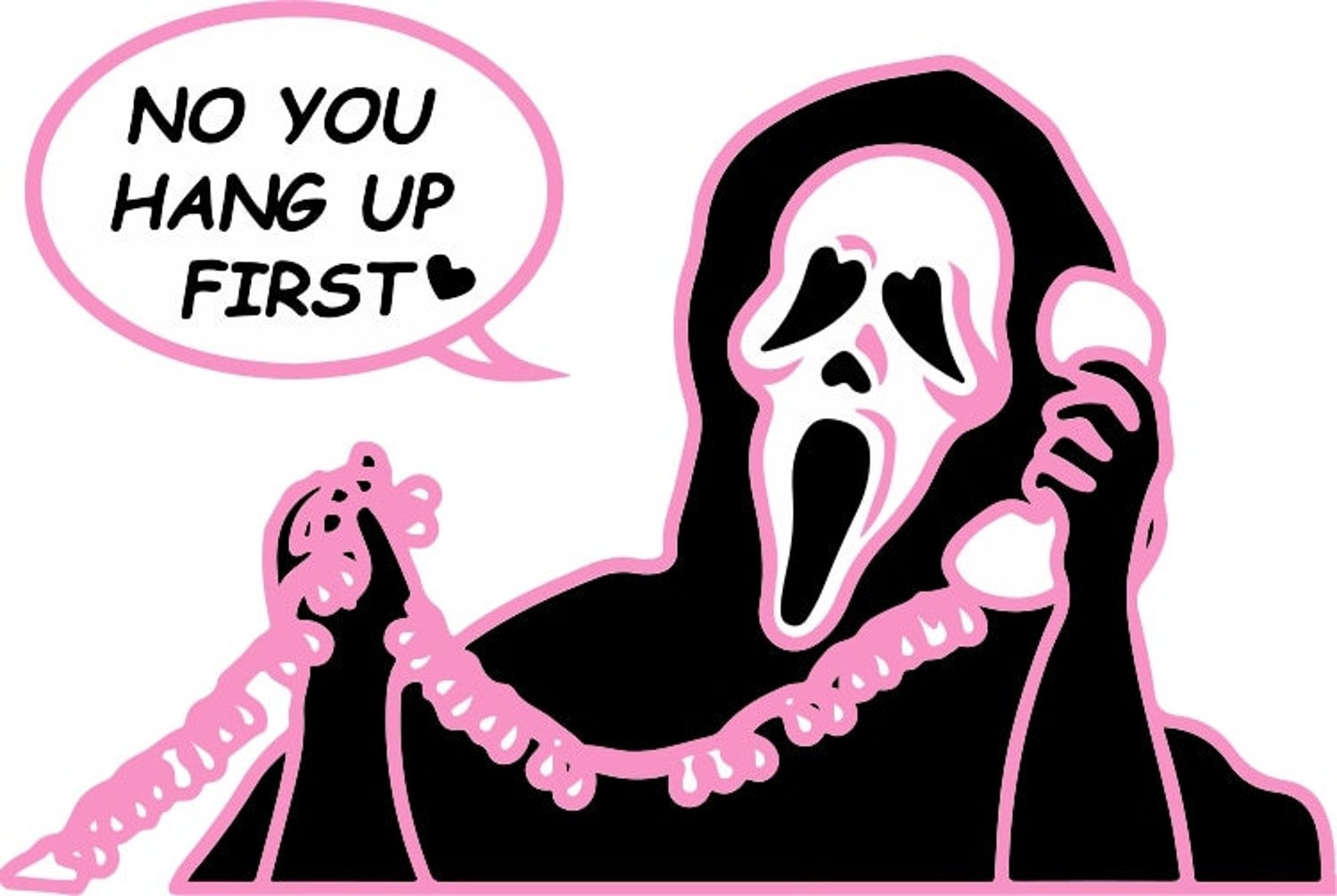 Funny Halloween Themed Png and Sag Ghost Face No You Hang up - Etsy UK