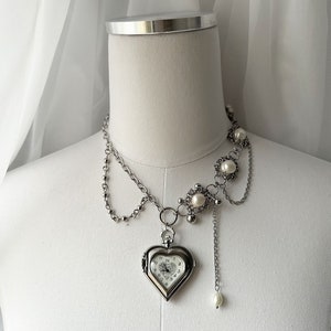 Asymmetrical Heart Clock Locket Necklace - Etsy
