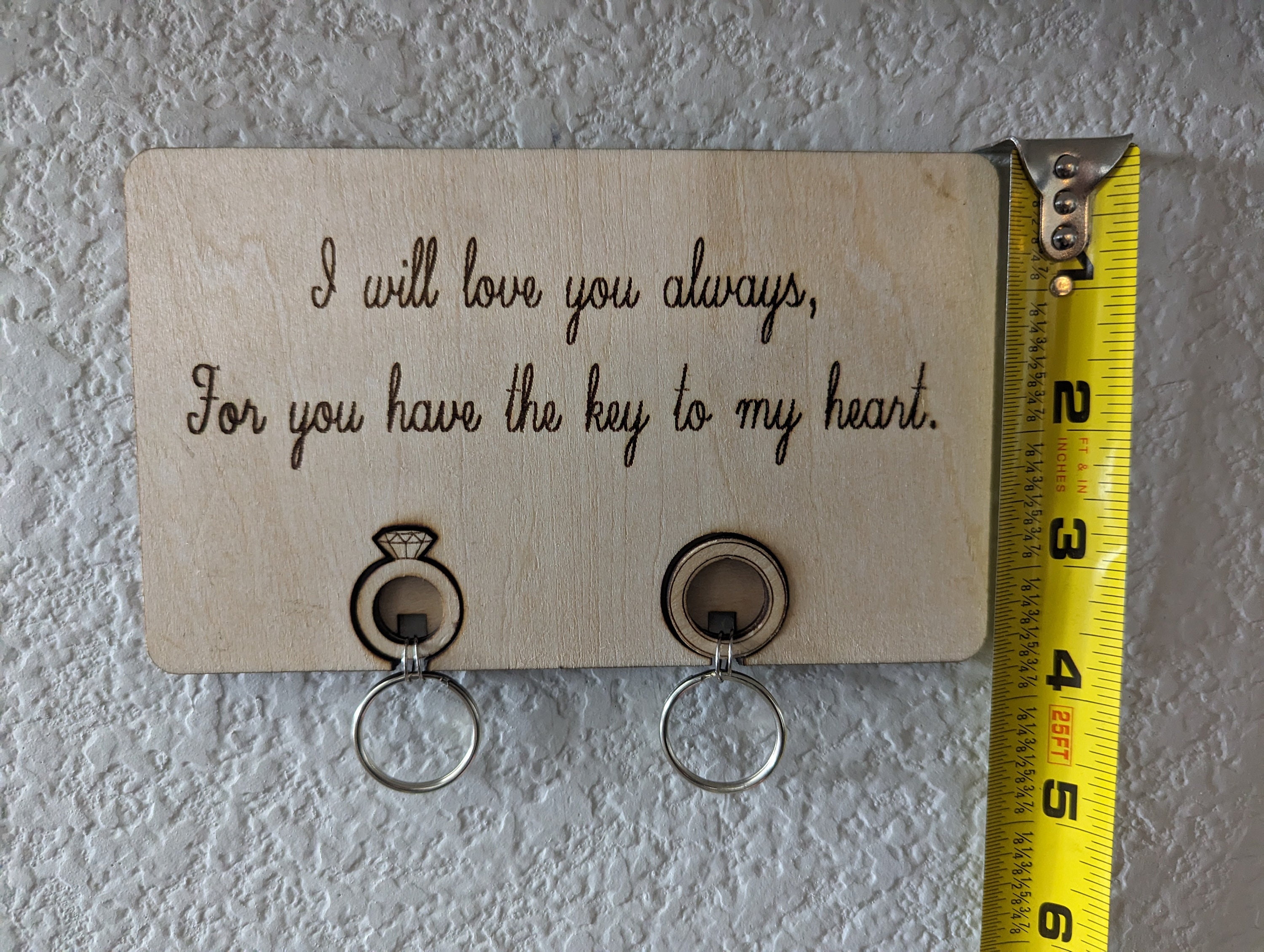 Laser Cut File Wedding Engagement Ring Keychain Key Holder svg File - Etsy