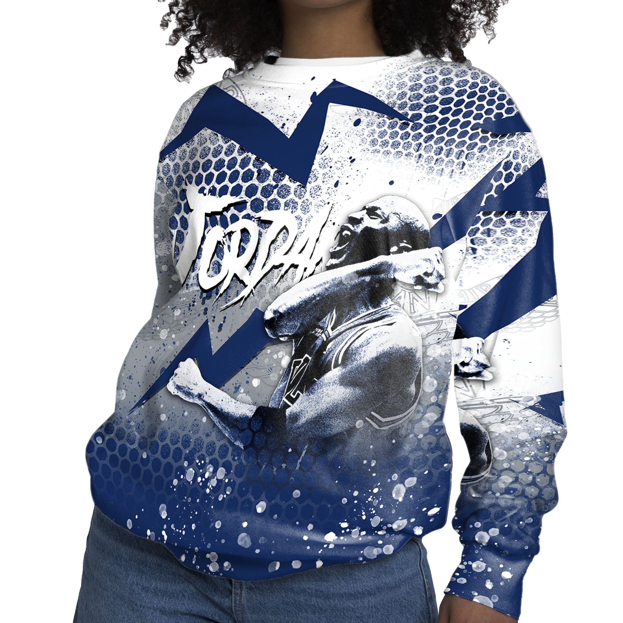 The GOAT 23 3D Hexagon Unisex matching Sweatshirt Jordan 4 Retro White ...