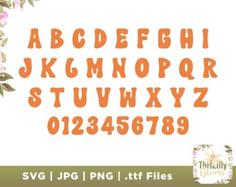 Groovy Font Svg - Etsy