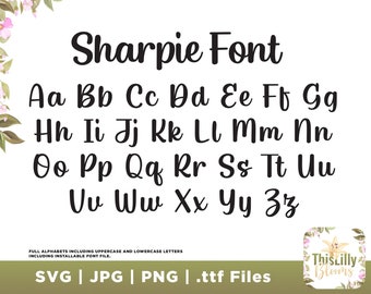 Sharpie Font Svg - Etsy UK