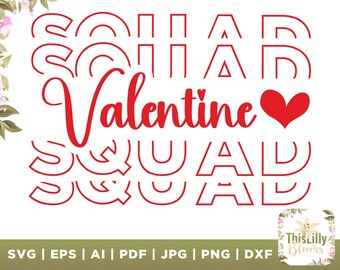 Valentine Day Squad Svg - Etsy