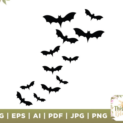 Bats Set SVG for Printing and Cutting Projects Bats SVG Bats - Etsy