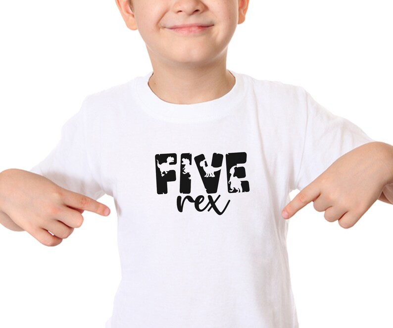 Five Rex Svg Dinosaur Birthday Boy Svg Kids Five Rex Svg - Etsy