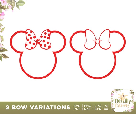 Minnie Head Svg Minnie Head Outline Svg Digital Download - Etsy Canada