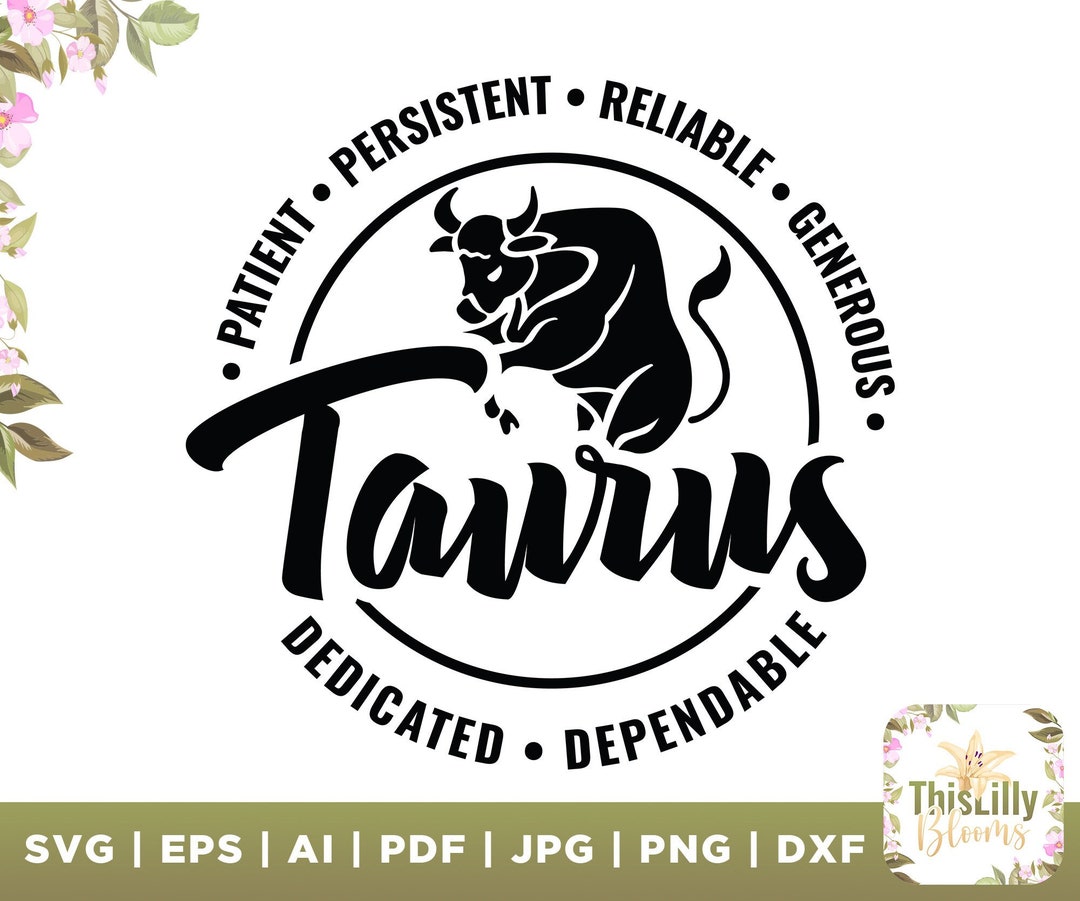 Taurus SVG Taurus Astrological Sign Digital Download - Etsy