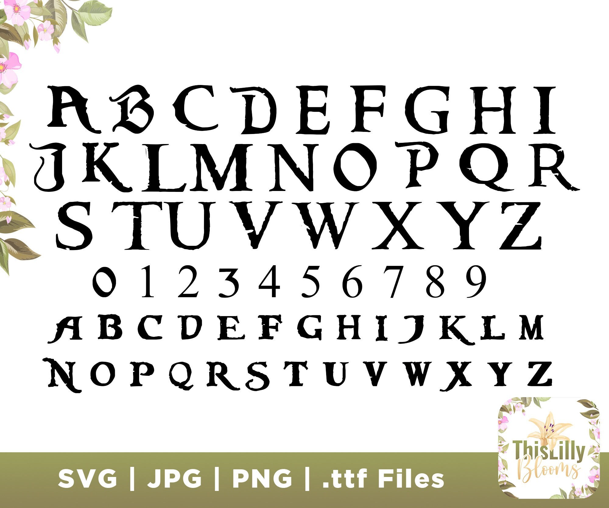 Pirate Font Alphabet