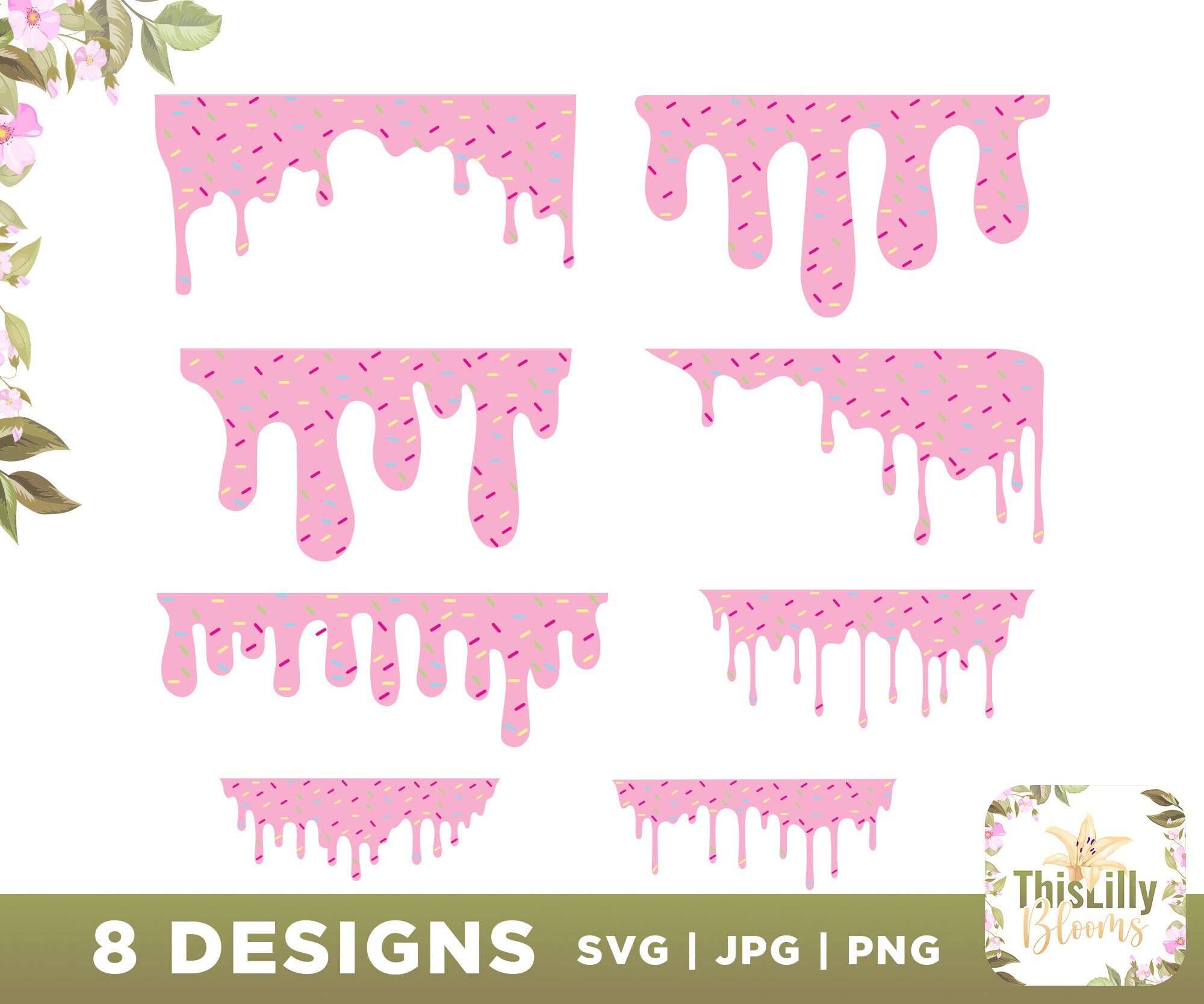 Dripping Svg Dripping Borders Svg Donut Svg Borders Svg - Etsy UK