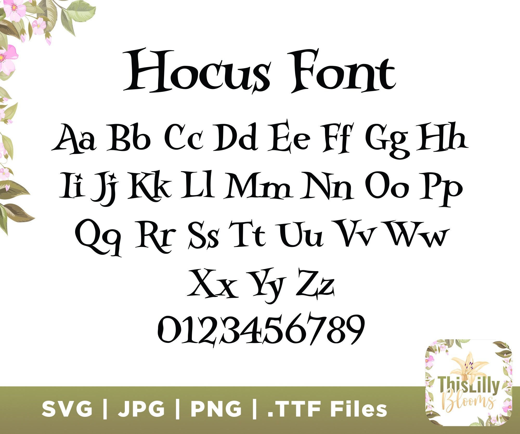 Hocus Pocus Font Hocus Font Halloween Font Silhouette - Etsy Canada