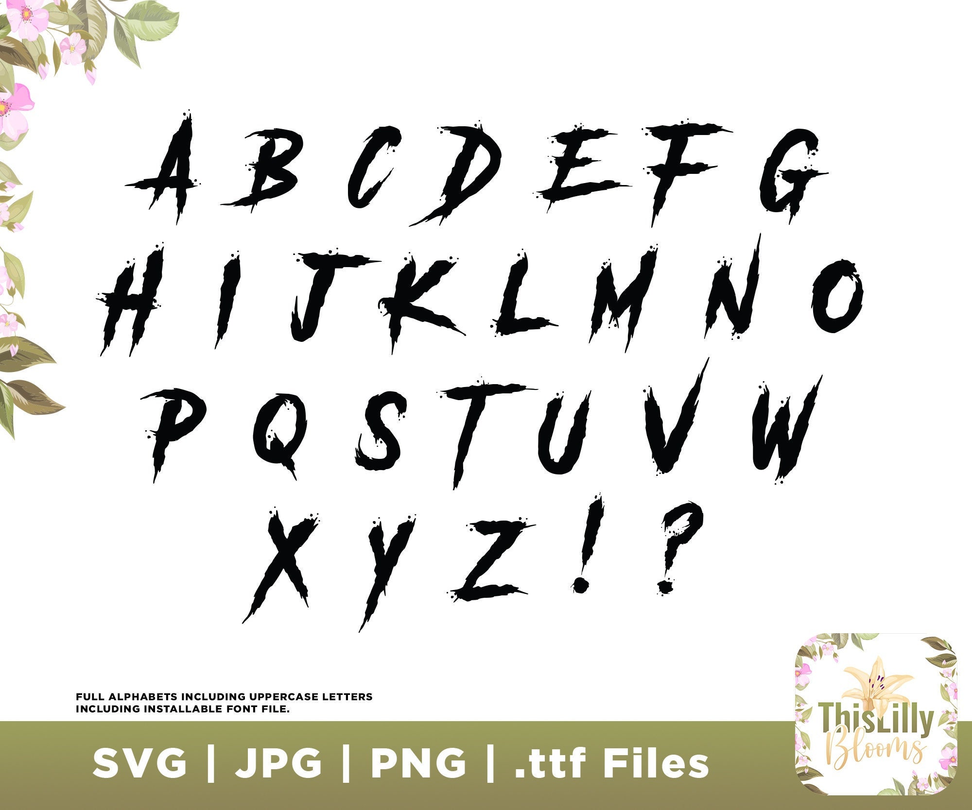 Horror Font SVG Slasher Font Svg Horror Alphabet Svghorror - Etsy UK