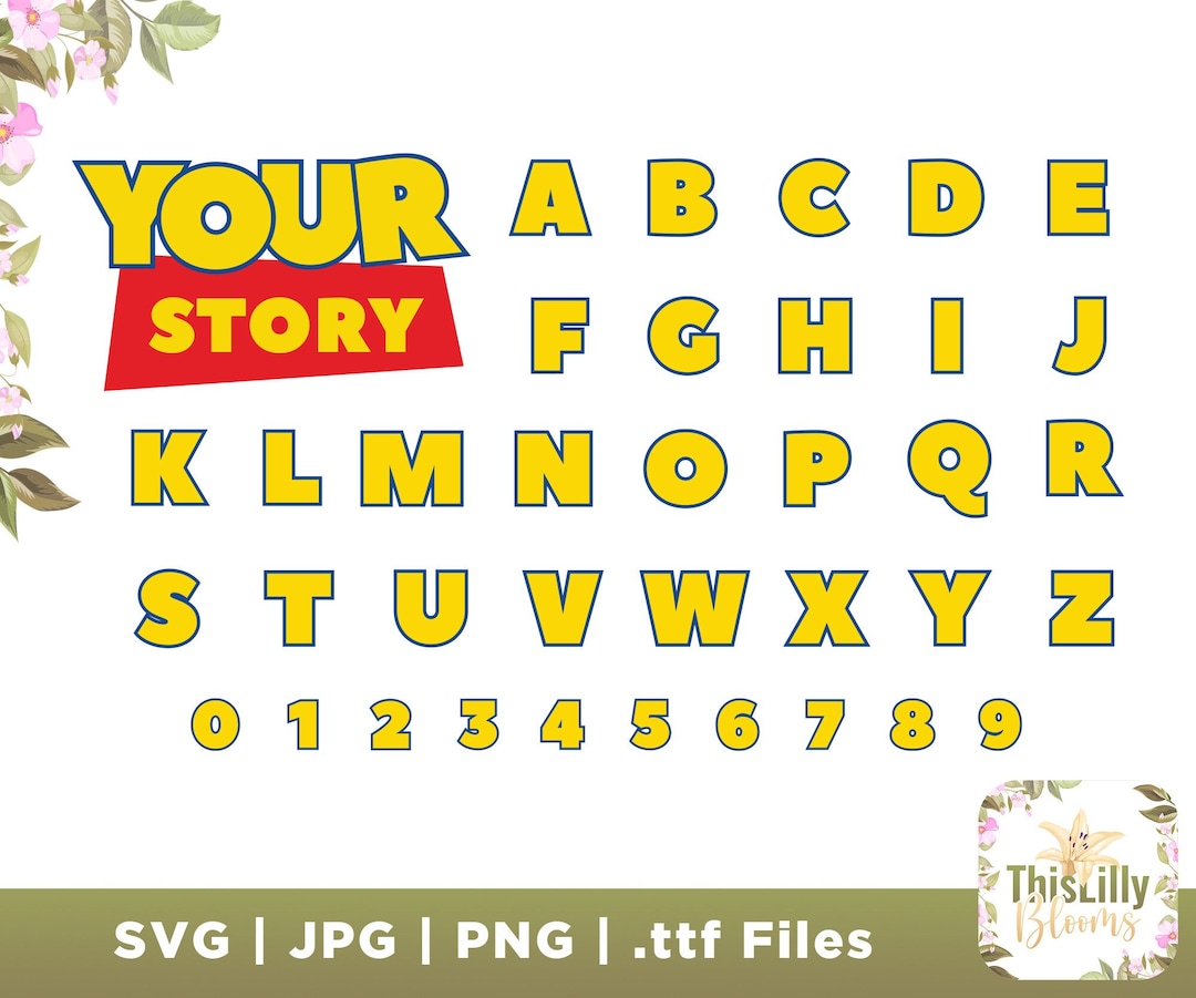 Toy Story Font Toy Story Alphabet Pngbundle Toy Story Etsy