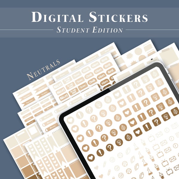 Neutral Stickers - Etsy