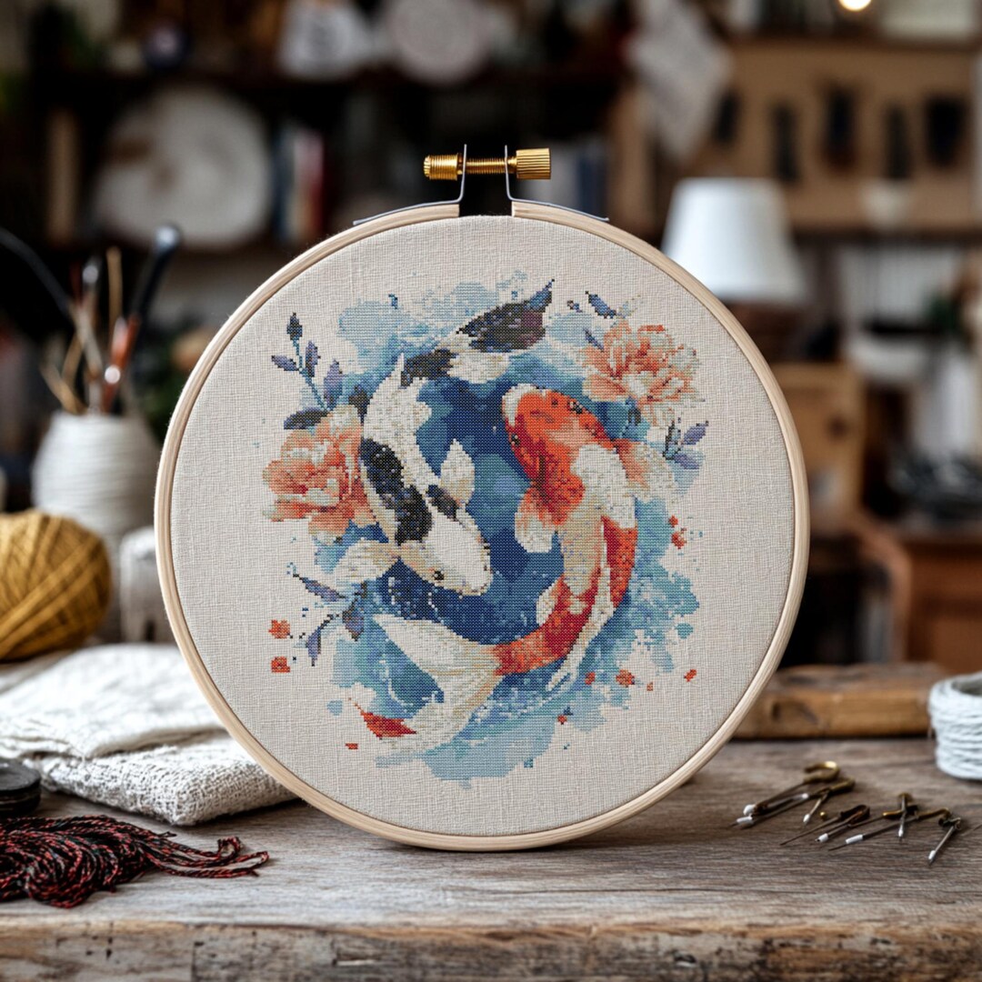 Koi Fish Cross Stitch Pattern, Koi Fish Cross Stitch PDF, Cross Stitch ...