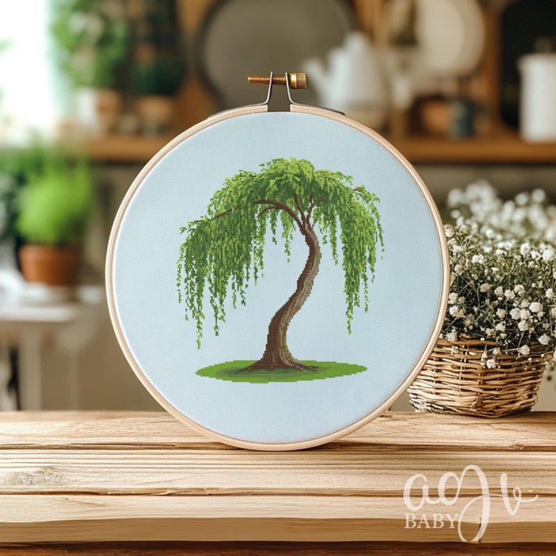 Willow Tree Embroidery - Etsy
