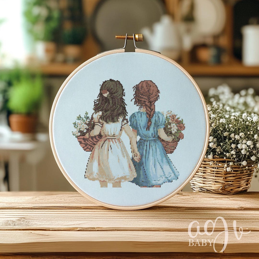 Best Friend Cross Stitch Pattern, Friend Cross Stitch PDF, Cross Stitch ...