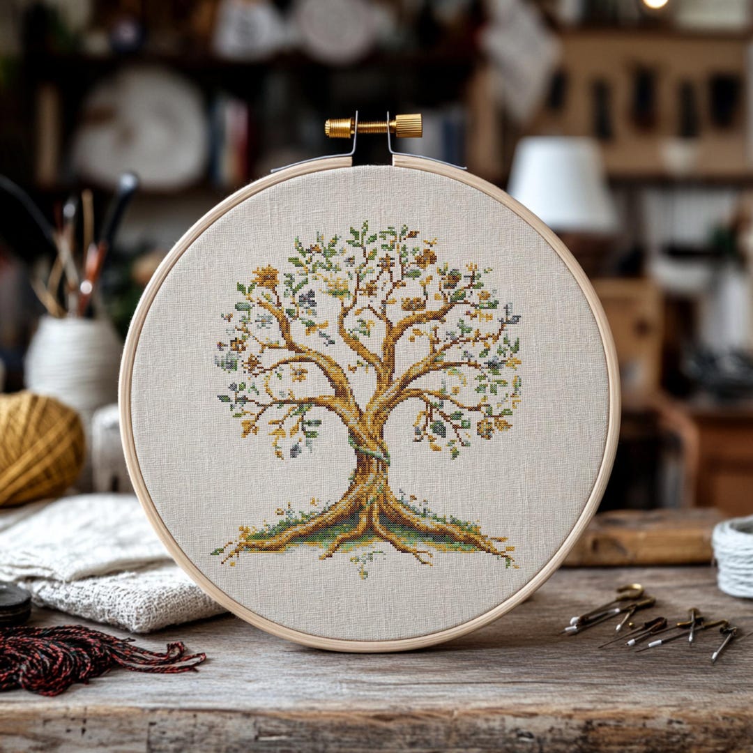 Tree of Life Cross Stitch Pattern, Tree of Life Cross Stitch PDF, Cross ...