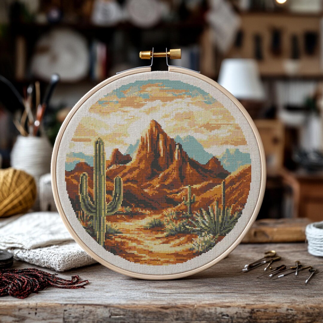 Desert V2 Cross Stitch Pattern, Desert Cross Stitch PDF, Cross Stitch ...