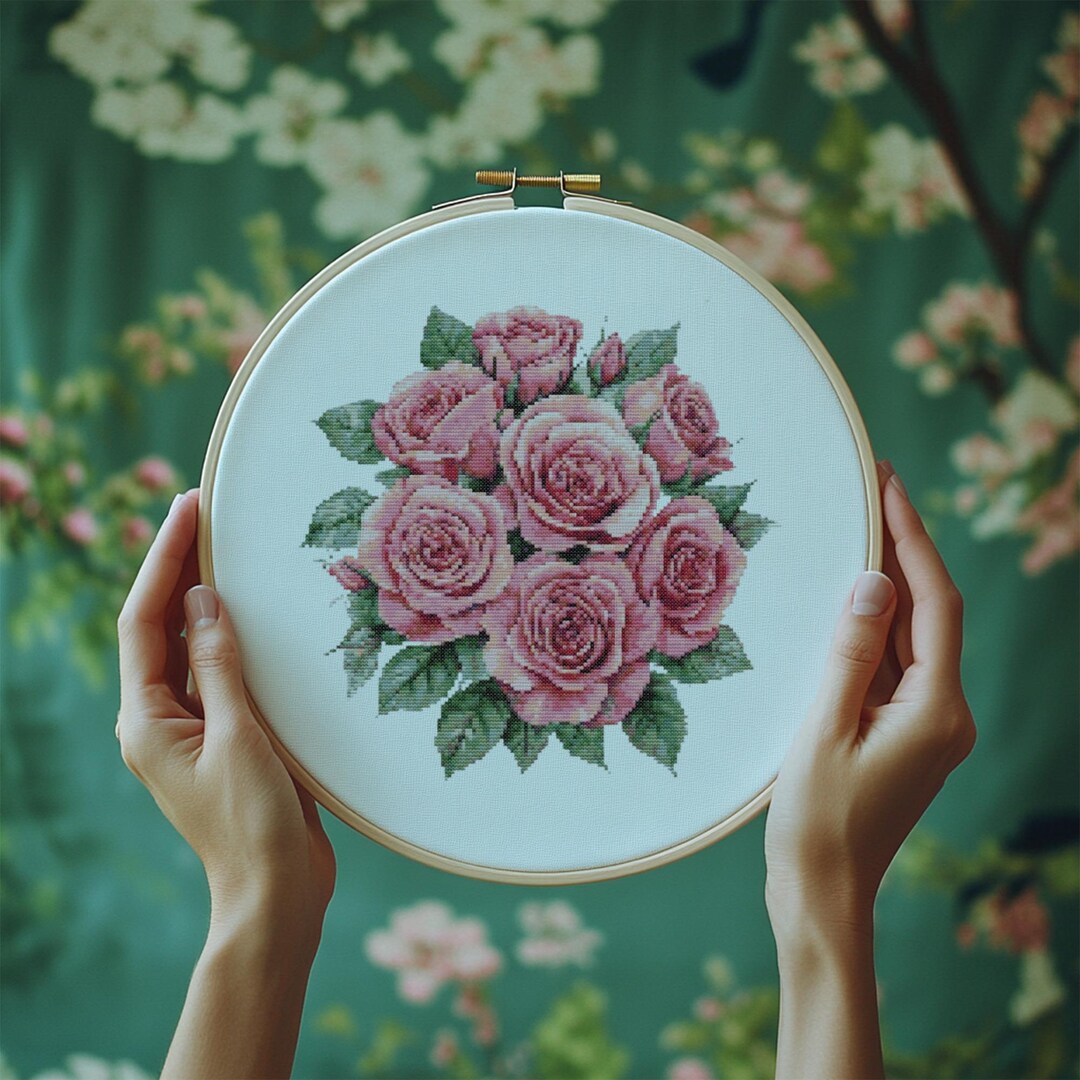 Rose Cross Stitch Pattern, Cross Stitch, Cross Stitch Roses, Point De ...