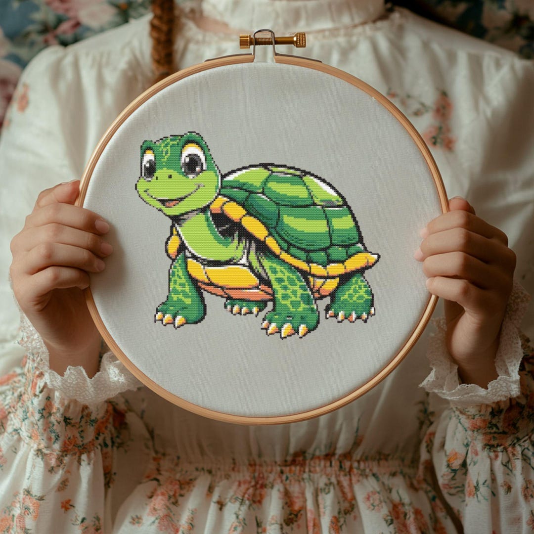 Turtle Cross Stitch Pattern, Tortoise Cross Stitch PDF, Cross Stitch ...