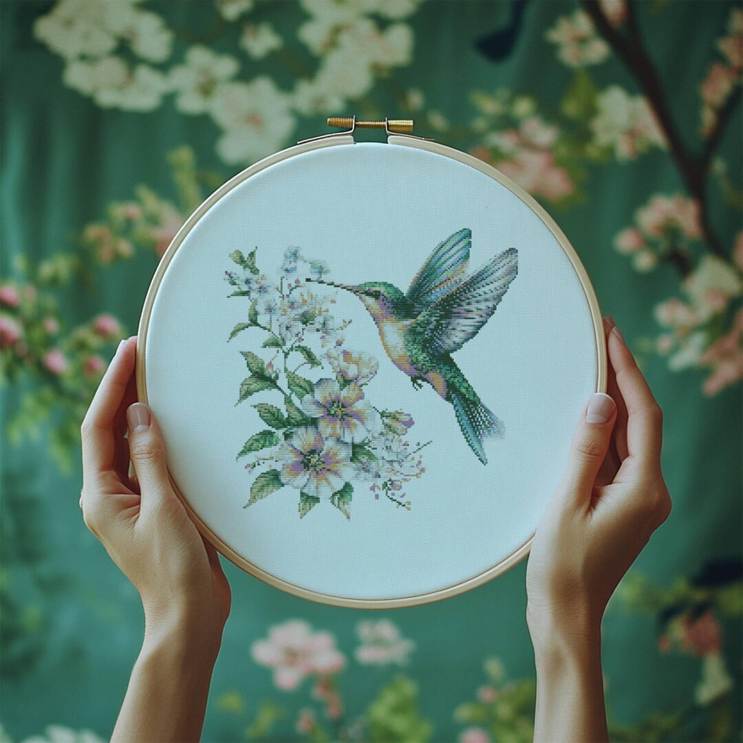 Hummingbird Cross Stitch Pattern, Hummingbird Cross Stitch PDF, Cross ...