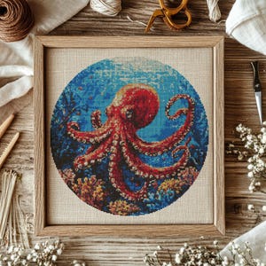 Octopus Cross Stitch Pattern, Octopus Cross Stitch PDF, Cross Stitch ...