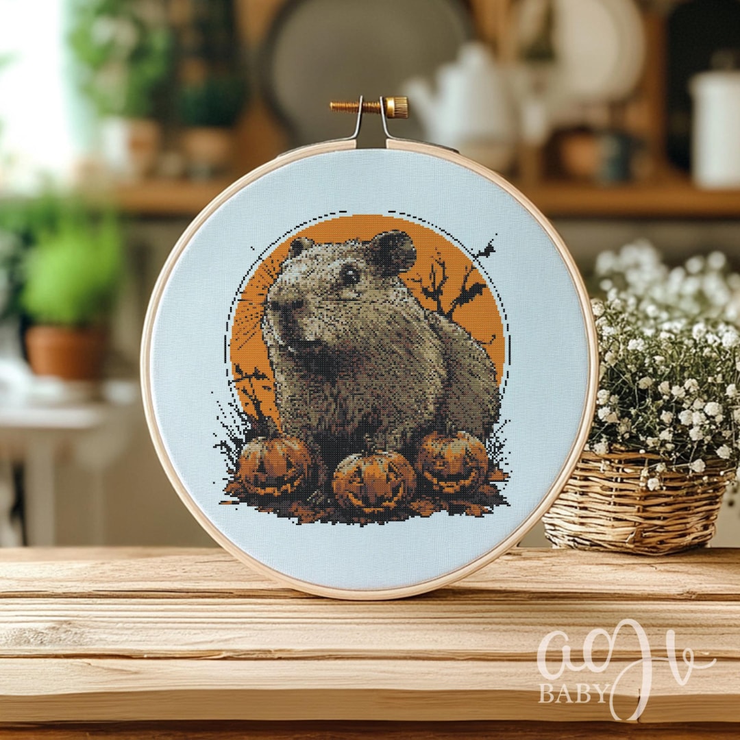 Capybara Cross Stitch Pattern, Cute Capybara Cross Stitch PDF, Cross ...