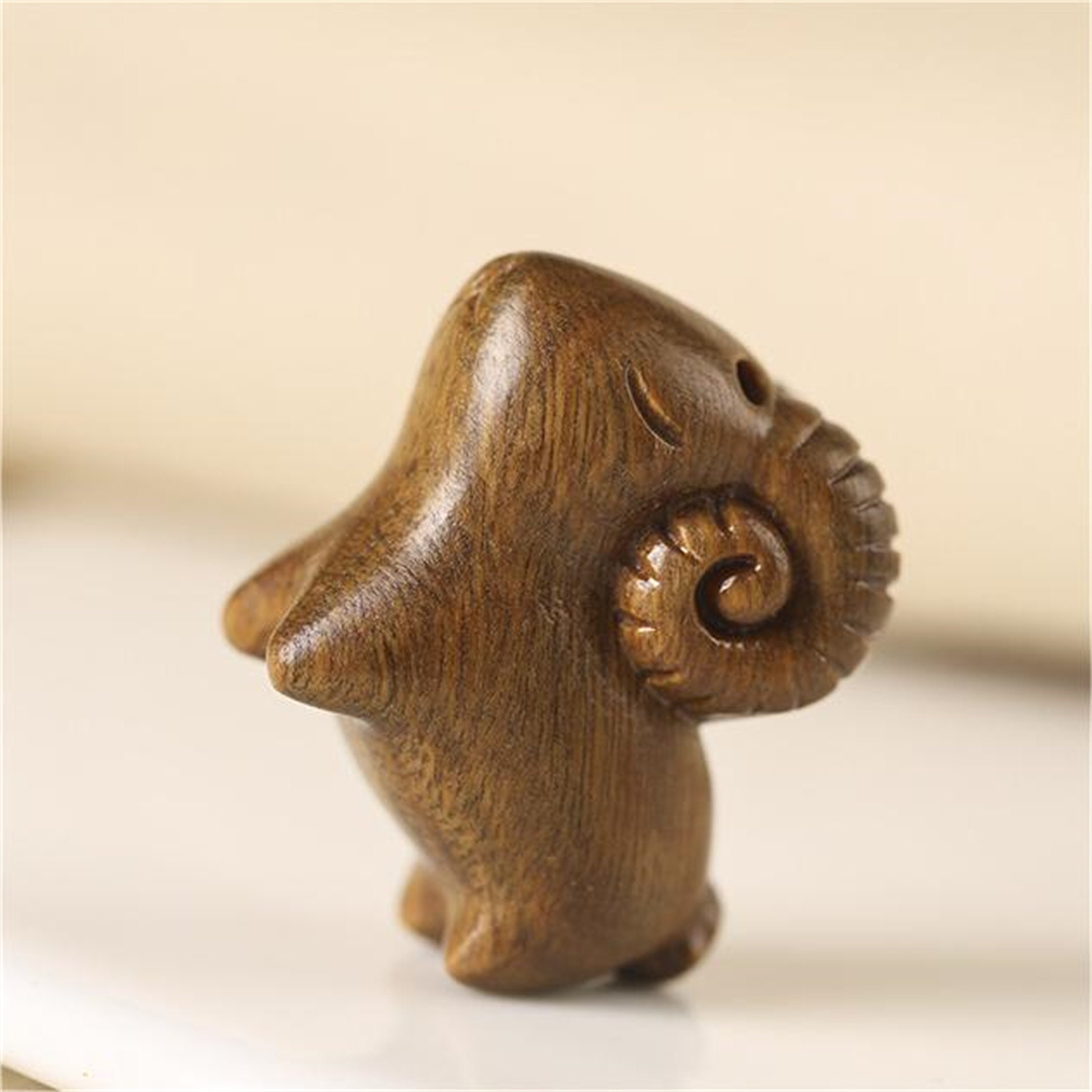 Wood Carving Sheep, Handmade Cute Wooden Sheep, Handmade Wooden Animal ...