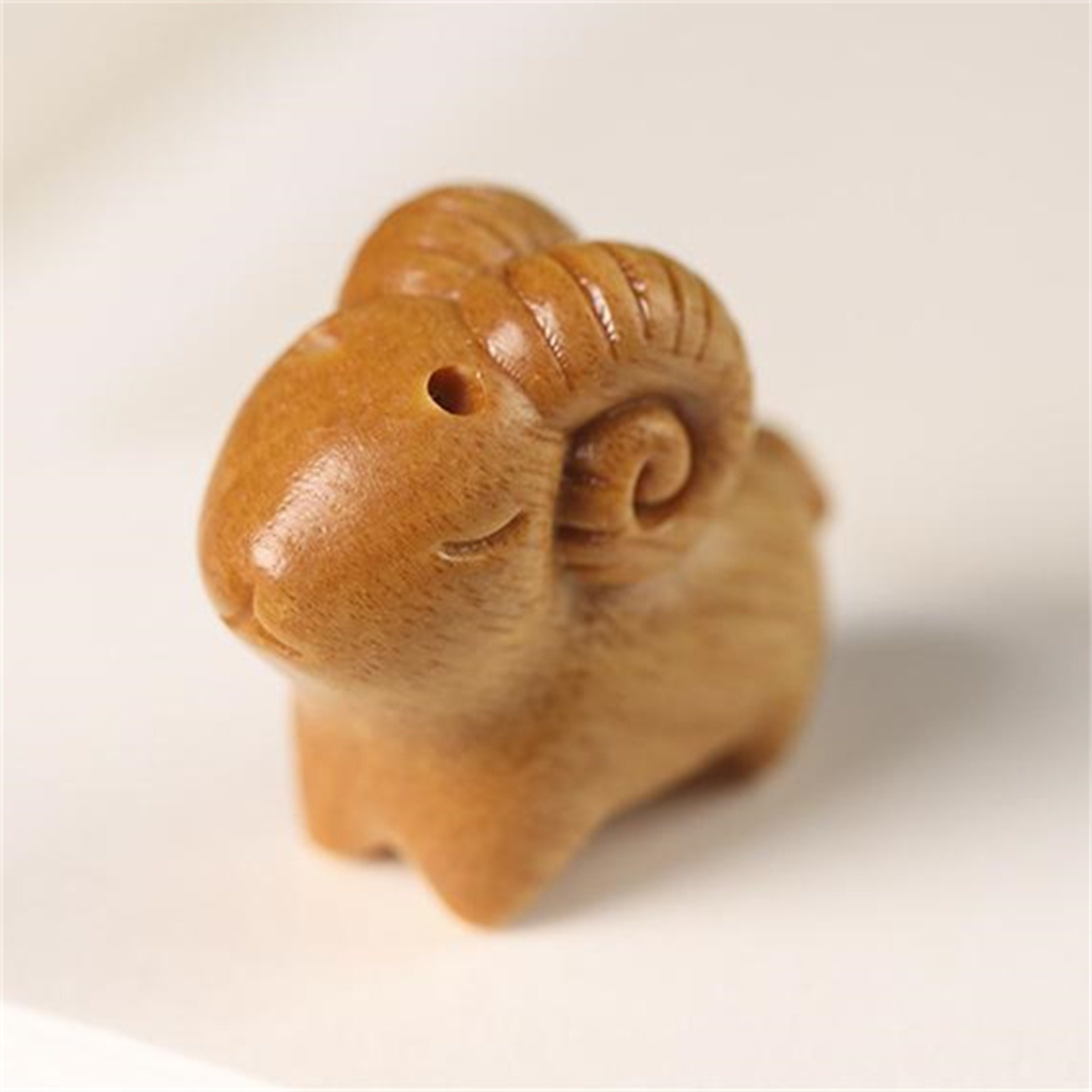 Wood Carving Sheep, Handmade Cute Wooden Sheep, Handmade Wooden Animal ...