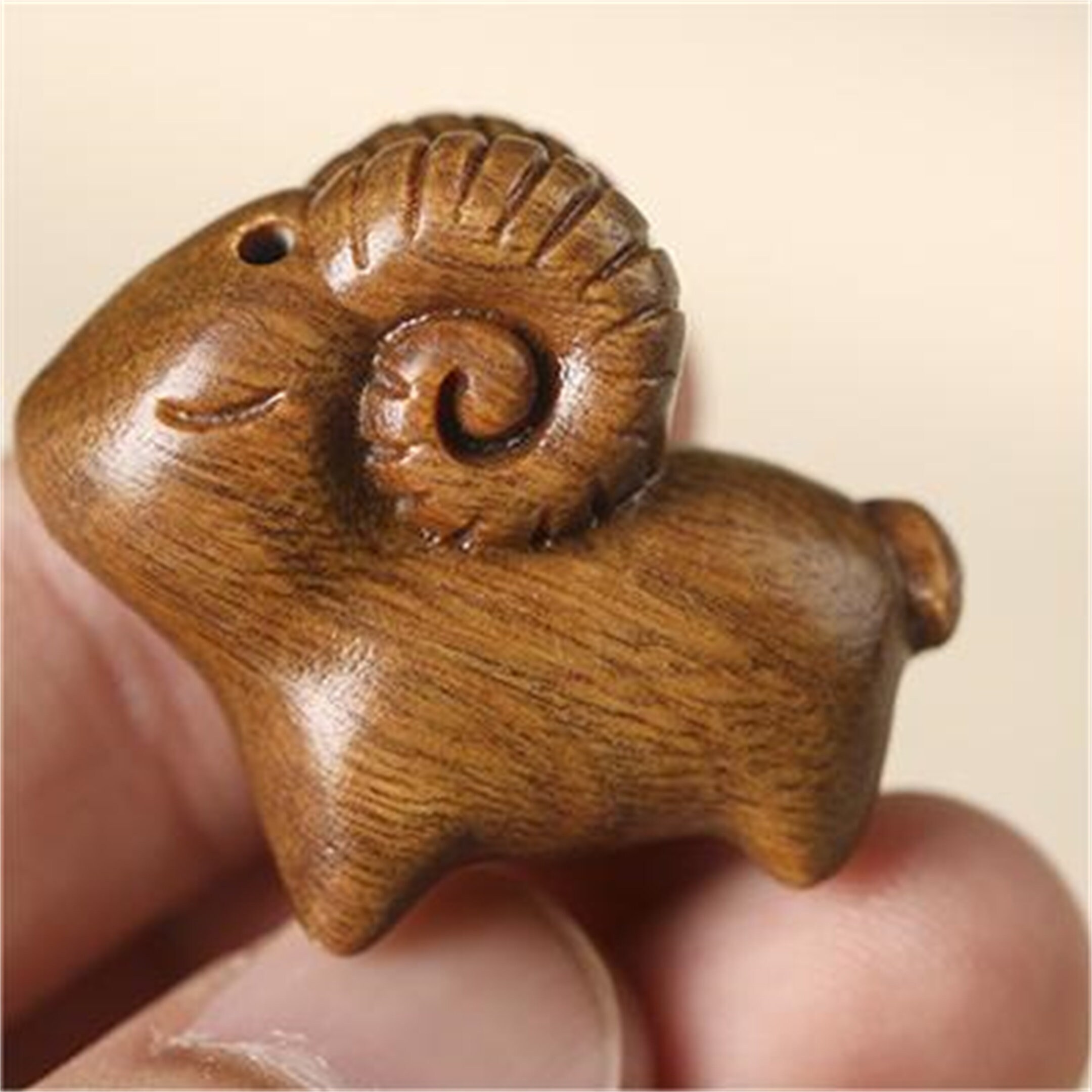 Wood Carving Sheep, Handmade Cute Wooden Sheep, Handmade Wooden Animal ...