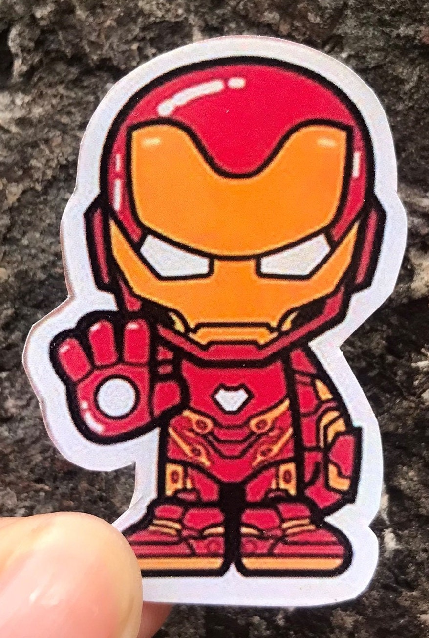 Iron Man Vinyl Sticker Superhero Sticker Marvel Stickers for - Etsy