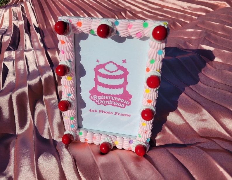 Fake Cake - Photo Frame With Confetti Sprinkles & Cherries - Etsy