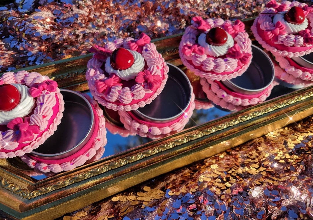 Fake Cake Magnetic Tin Pink Bows - Etsy