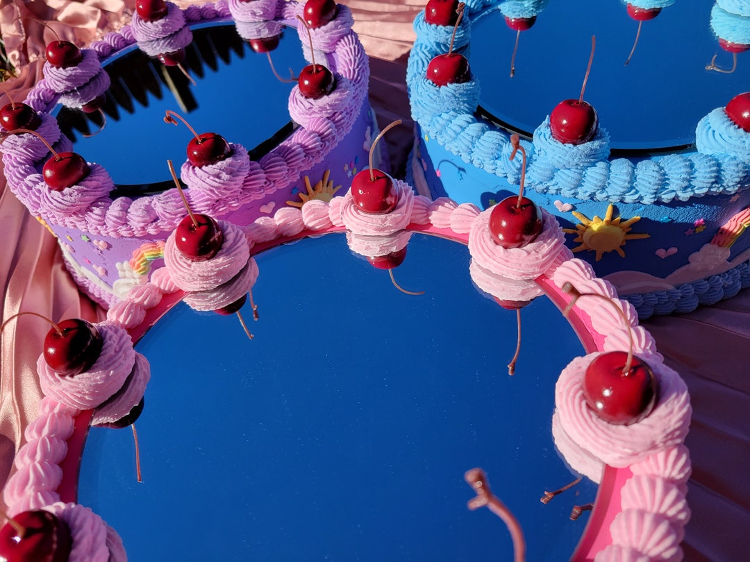 Fake Cake Large Wall Mirror With Clouds and Rainbows - Etsy