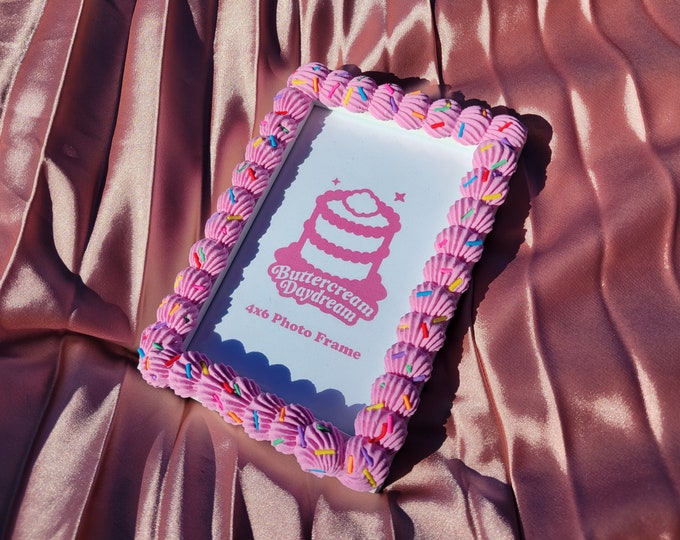Fake Cake Photo Frame White With Colorful Sprinkles and Cherries on Top ...