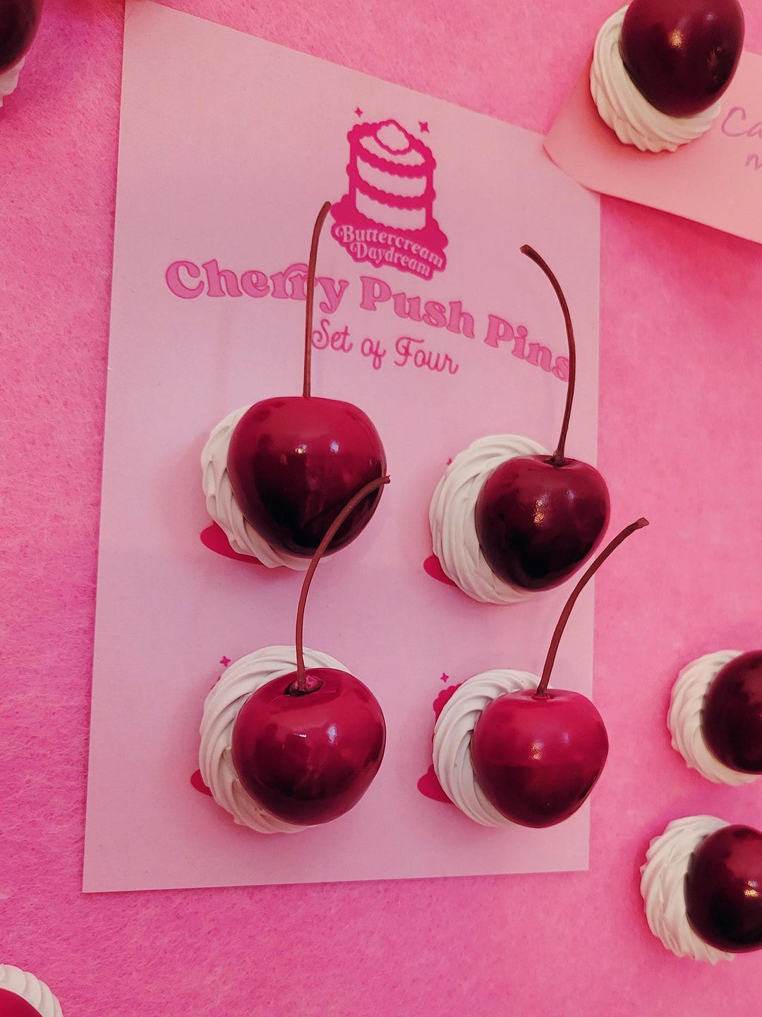 Fake Cherry Push Pins - Etsy
